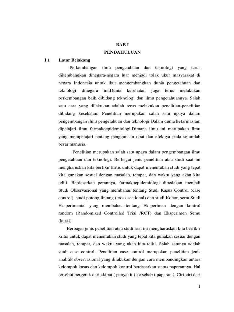 Makalah Farmakoepidemiologi Study Case Control | PDF