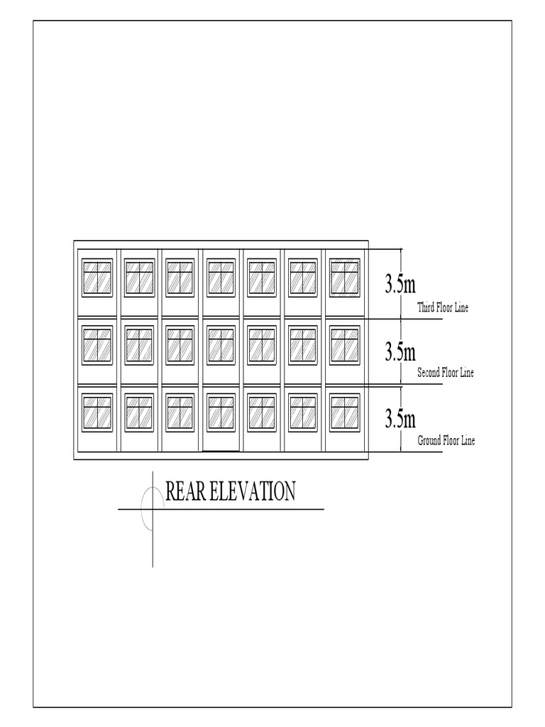 3.5m 3.5m 3.5m Rear Elevation: Third Floor Line | PDF