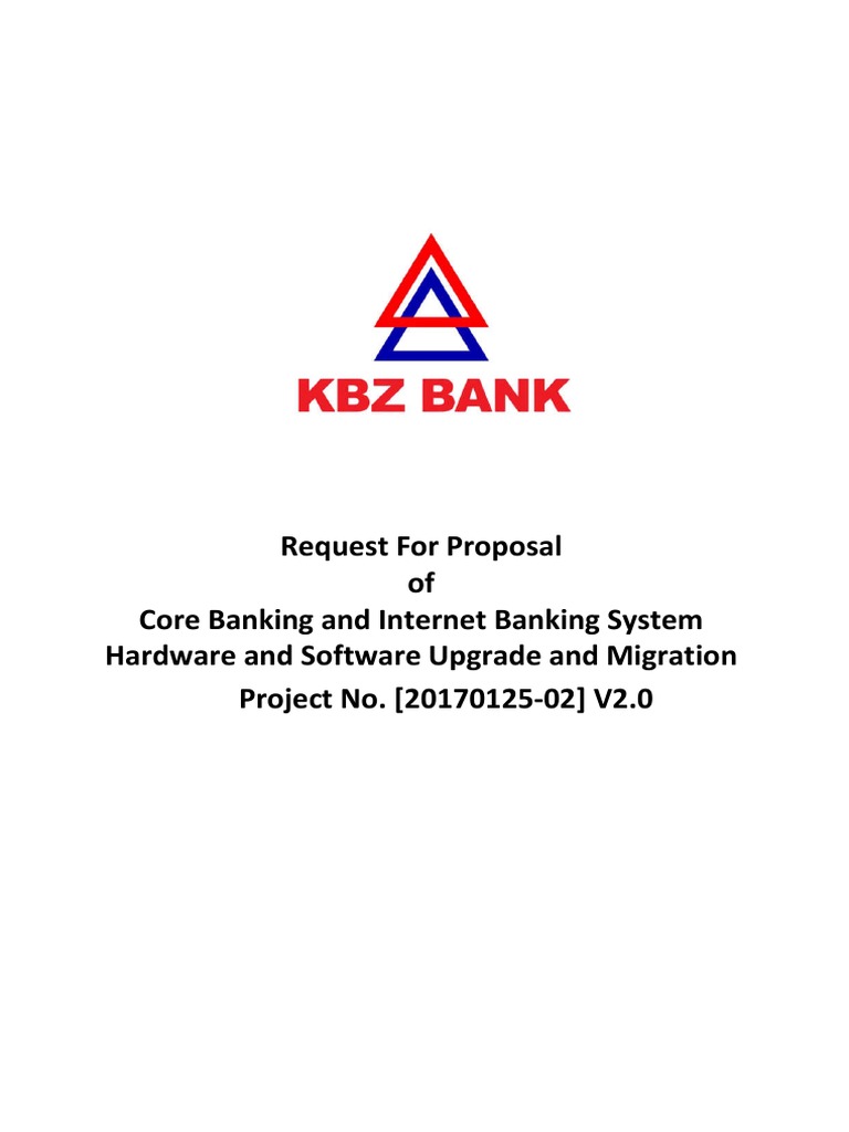 KBZ Bank Core Banking RFP Document | PDF | Request For Proposal ...