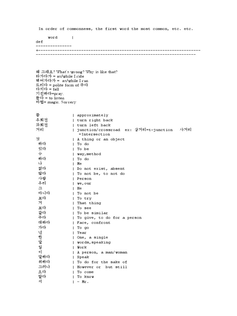 Korean Dictionary | PDF
