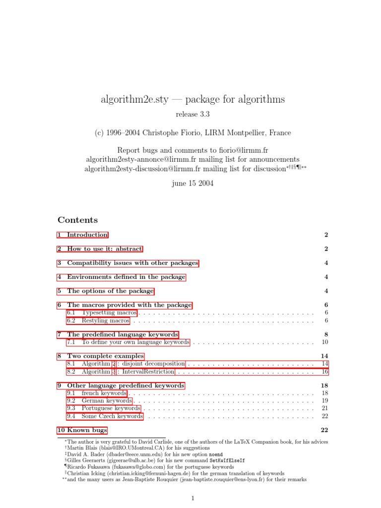 Algorithm2e.sty - Package For Algorithms | PDF | Subroutine | Reserved Word
