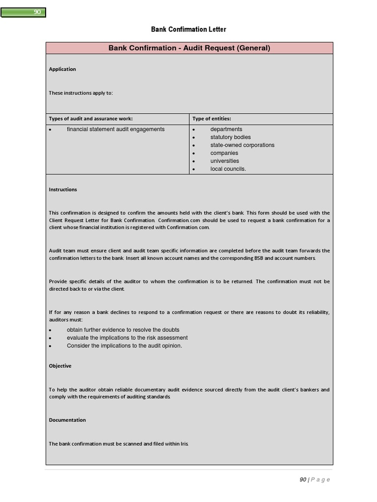 An Audit of Accounts: Analyzing Bank Confirmation Responses | PDF ...