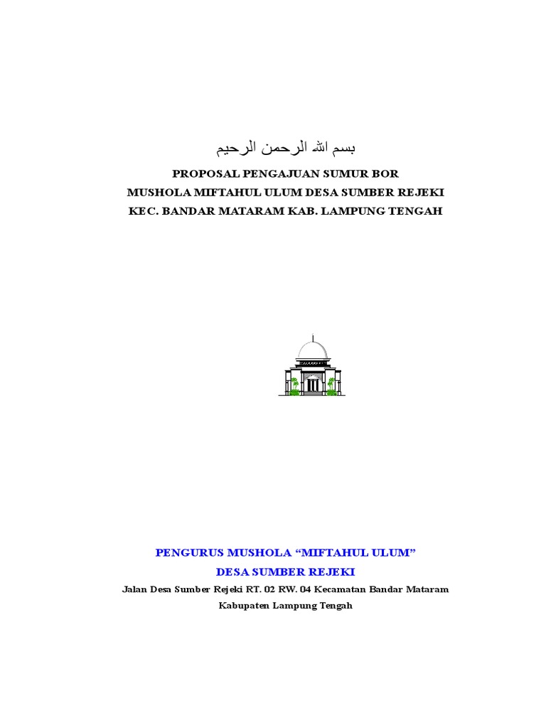 Proposal Sumur Bor | PDF