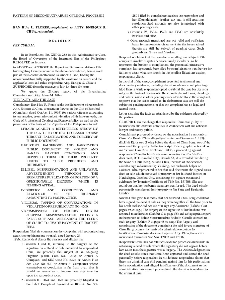 Pattern of Misconduct | PDF | Lawsuit | Complaint