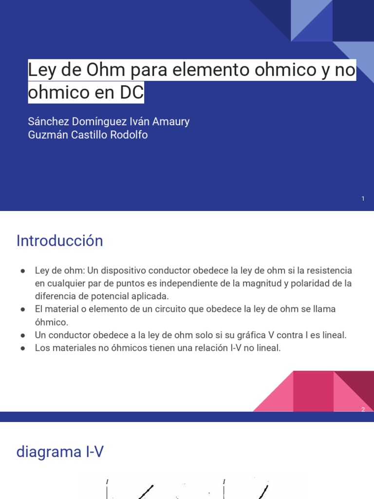 Práctica 3 Ley De Ohm Pdf Resistencia Eléctrica Y Conductancia 9370