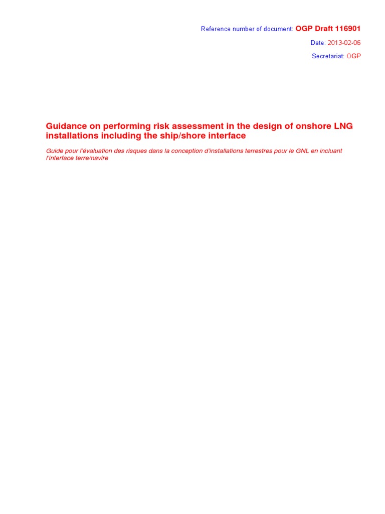 Guidance On Performing Risk Assessment in The Design of Onshore LNG ...