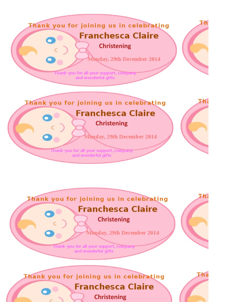 Chesca's Christening | PDF