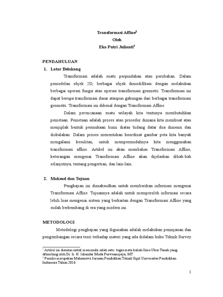 Transformasi Affine | PDF