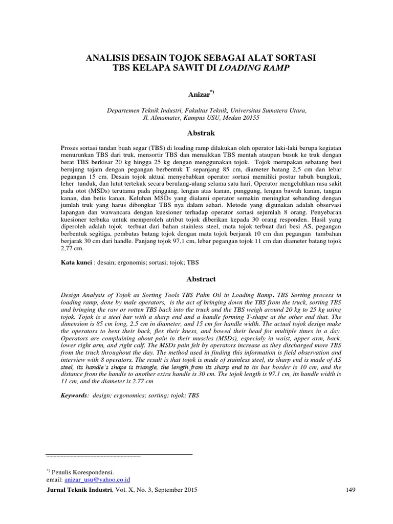 Alat Tojok Sawit | PDF