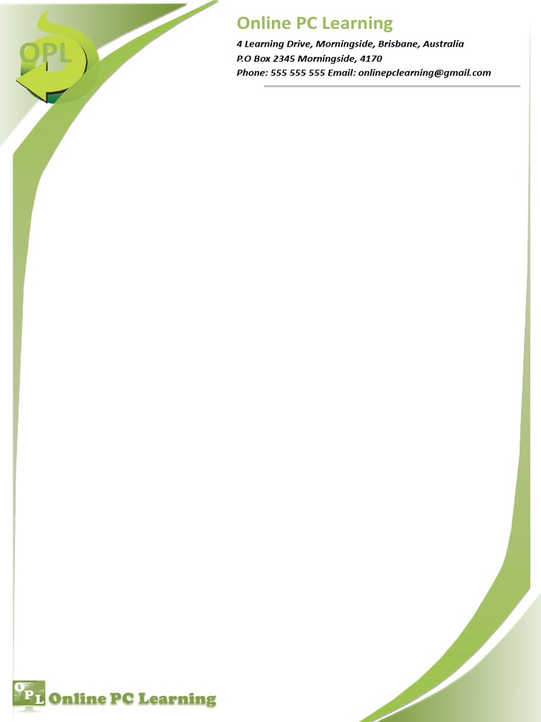 Online PC Learning Letterhead Example 1 | PDF