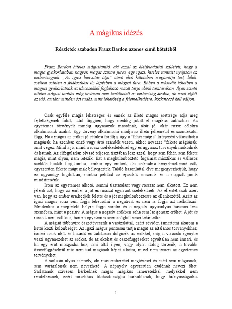 A Magus Idezes | PDF
