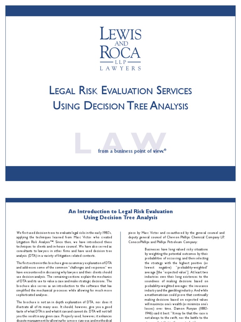 Decision Tree Analysis For Legal Risk Management | PDF | Expected Value ...