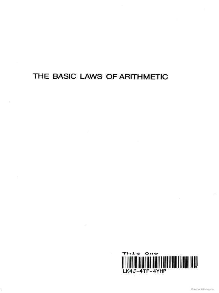 Gottlob FREGE Basic Law of Arithmetic | PDF | Gottlob Frege | First ... Gottlob FREGE Basic Law of Arithmetic | PDF | Gottlob Frege | First ...