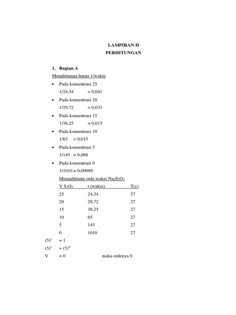 Lampiran Ii Perhitungan | PDF