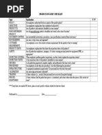 Final Product Dock Audit Checklist (FQC046.01 100200) | PDF | Business