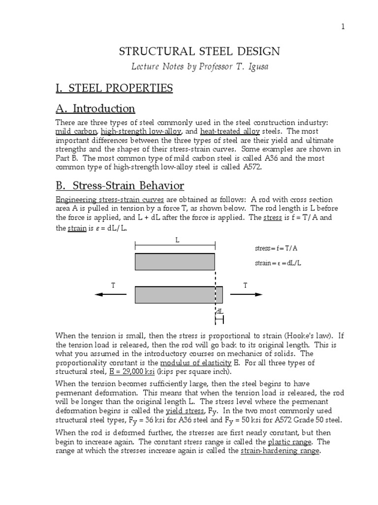 Structural Steel Design | PDF | Deformation (Engineering) | Strength Of ...
