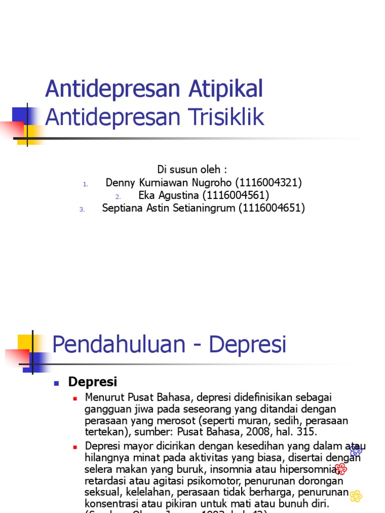 Antidepresan Trisiklik dan Atipikal | PDF | Kesehatan Holistik