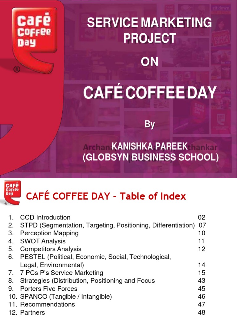 Service Marketing Project: Café Coffee Day | PDF | Coffeehouse | Coffee