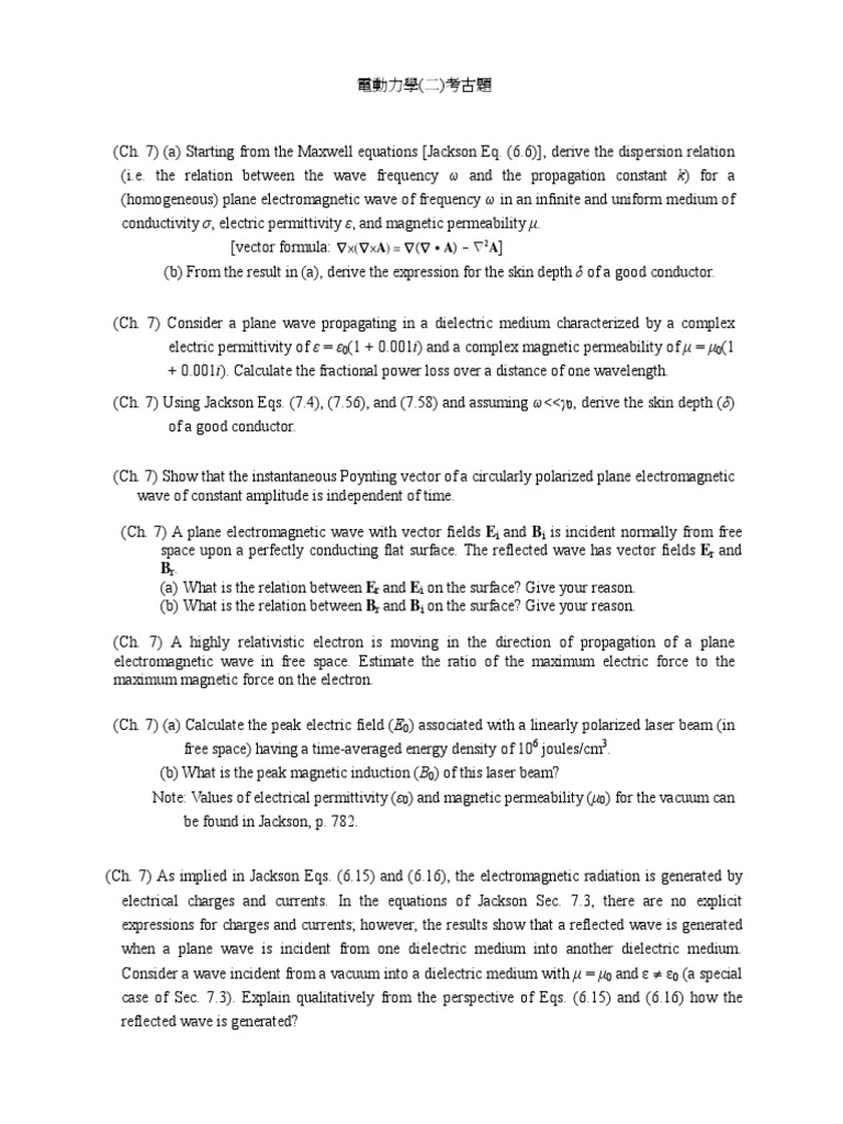 Electromagnetic Wave Behavior in Media | PDF | Waves | Permittivity