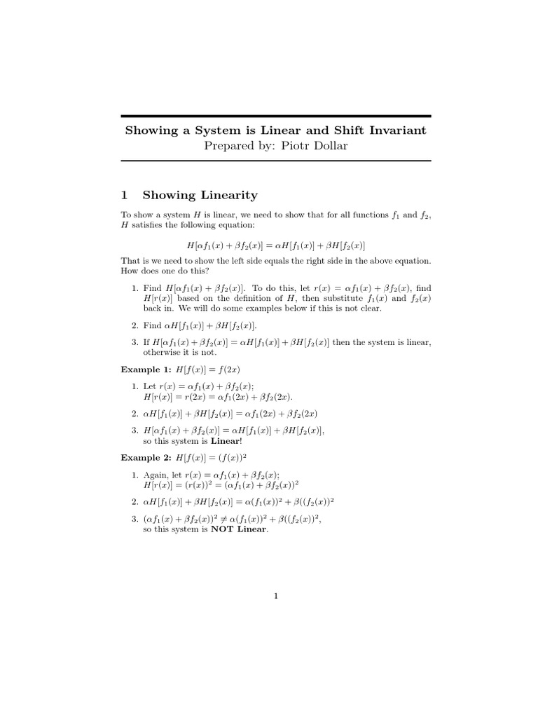 Lsi PDF | PDF | Linearity | Equations