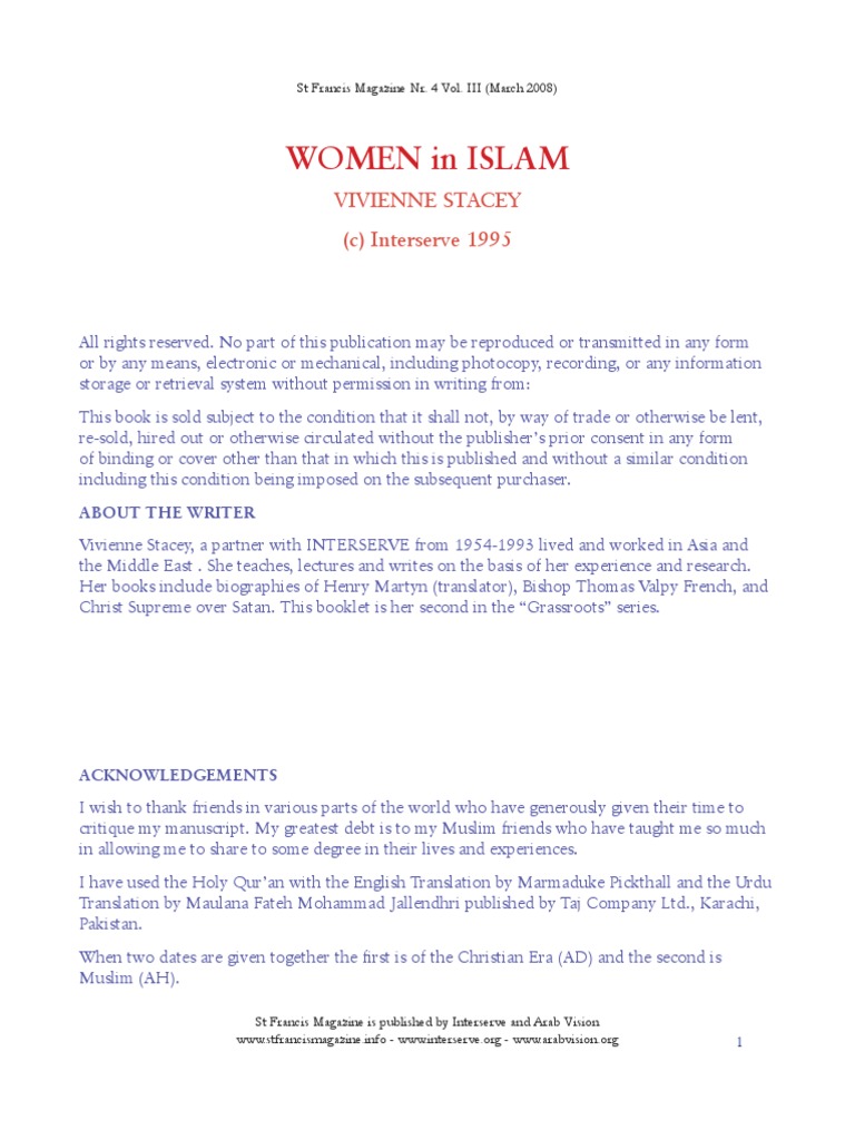 Women in Islam | PDF | Women In Islam | Quran