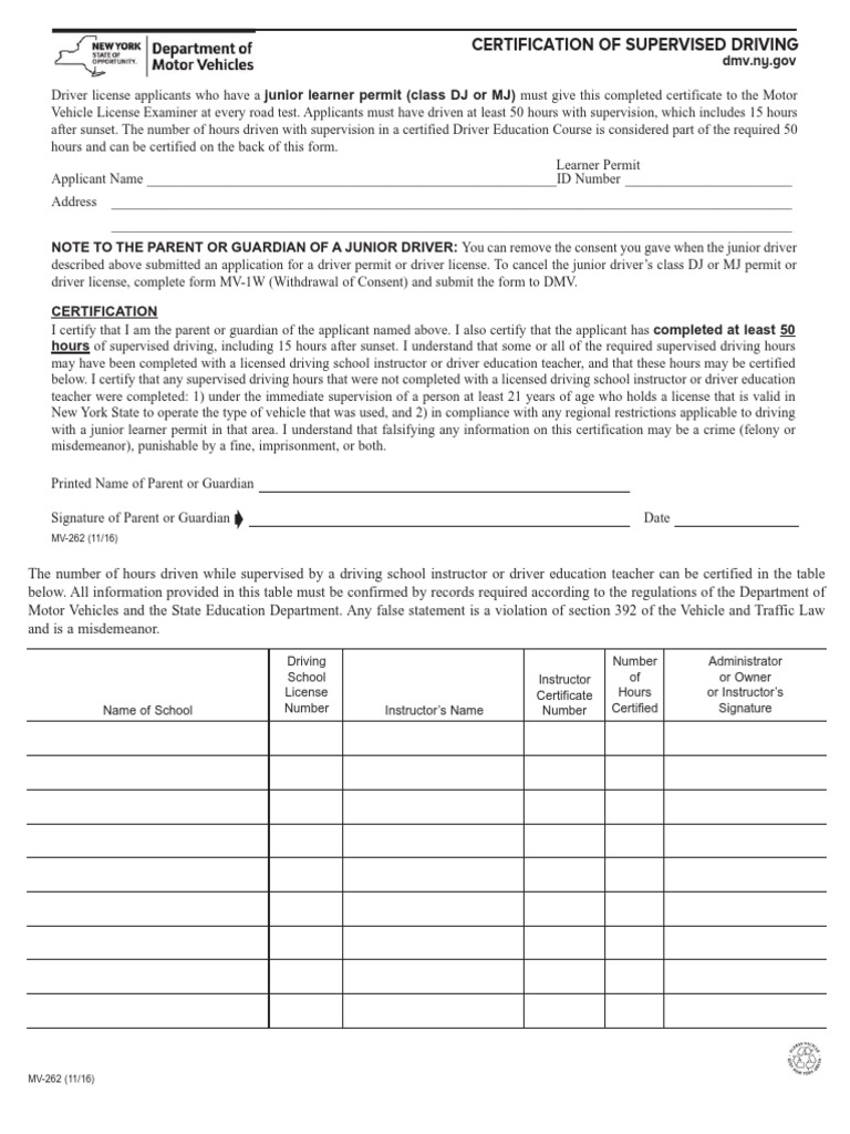MV 262 | PDF | Driver's License | Driving