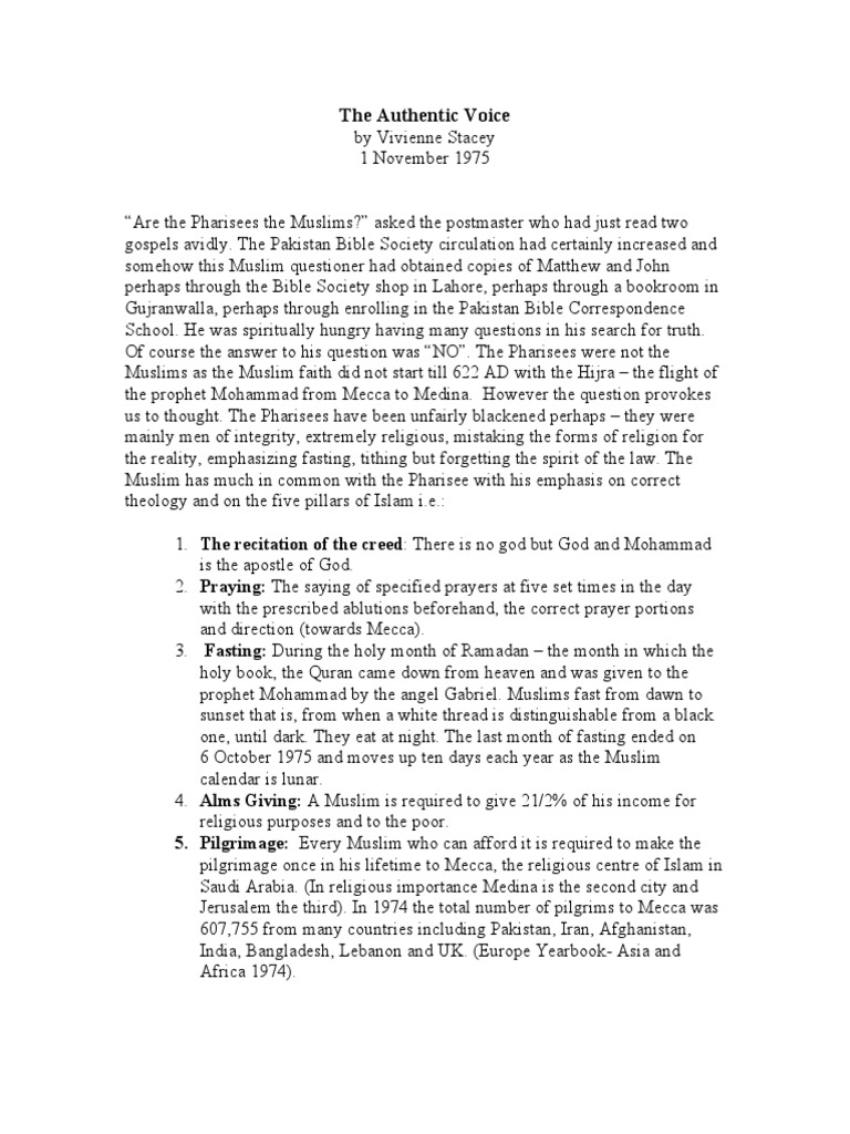 The Authentic Voice | PDF | Muhammad | Pilgrimage