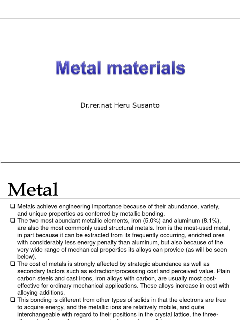 Chapter 3 Metal | PDF | Metals | Alloy