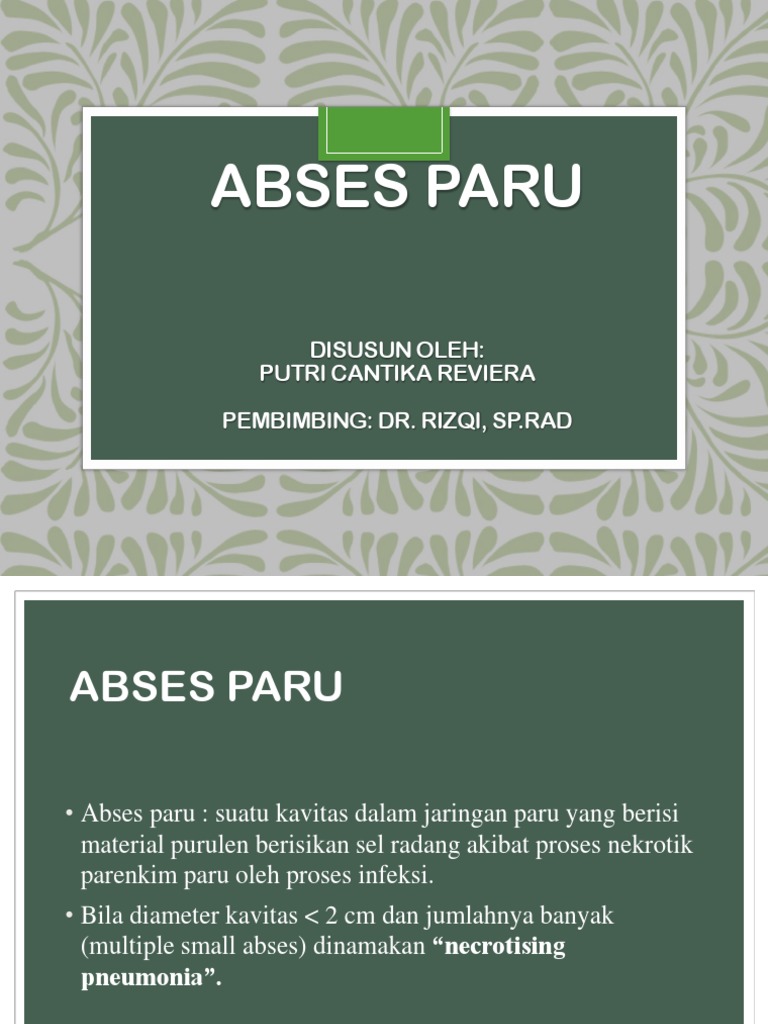 ABSES PARU - Radiologi | PDF