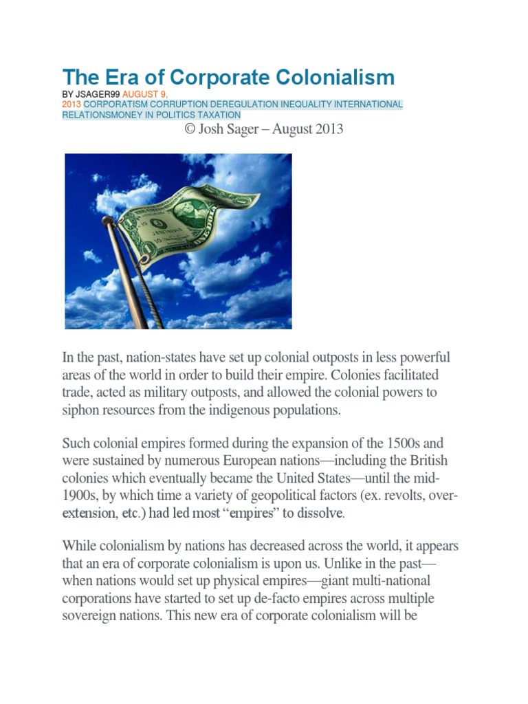 The Era of Corporate | PDF | Colonialism | Corporations