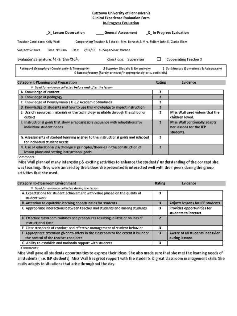 Student Teaching JSC Eval 2 | PDF | Classroom Management | Teachers