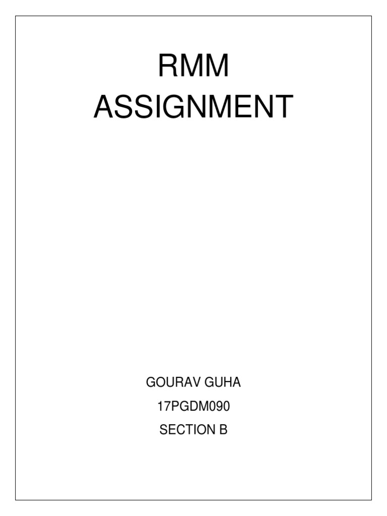 RMM Assignment | PDF | Focus Group | Juice
