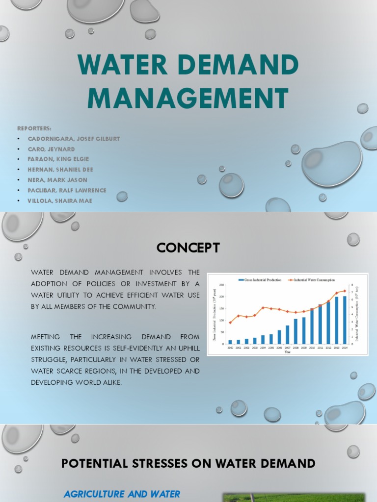 Water Demand Management | PDF | Water Scarcity | Water Supply