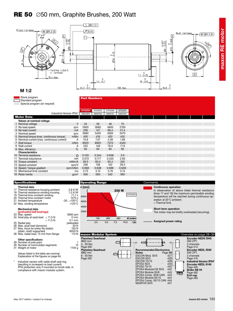 RE50 | PDF | Torque | Electrical Components