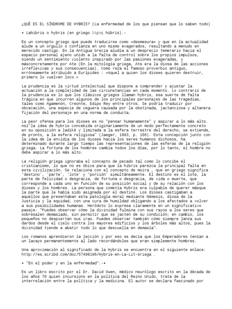 Hybris | PDF | Bienestar | Medicina