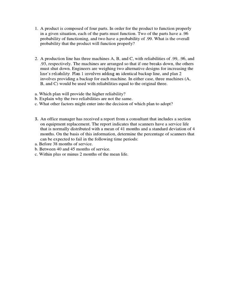 Sample Questions Reliability | PDF