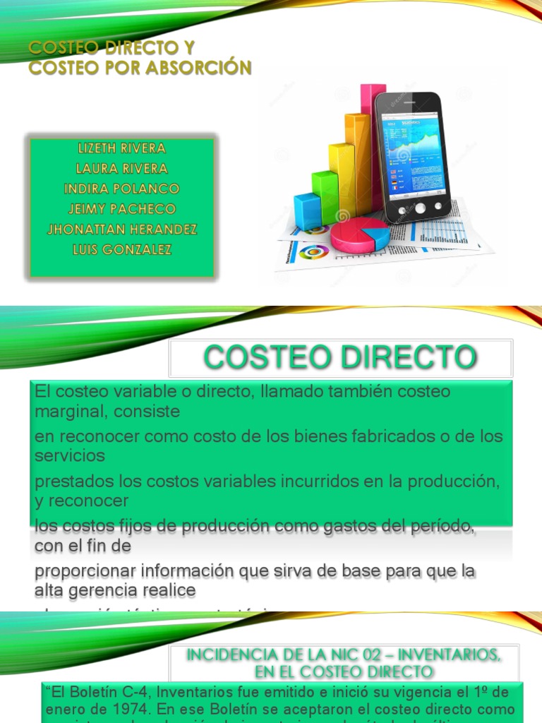 COSTEO DIRECTO Y COSTEO ABSORCIÓN.pptx | Costo | Presupuesto