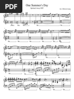 One Summer S Day Piano Sheet | PDF