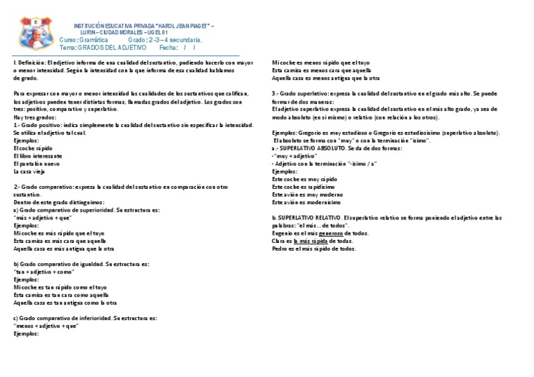 Grado Sad Jet | PDF | Adjetivo | Tipología Lingüística