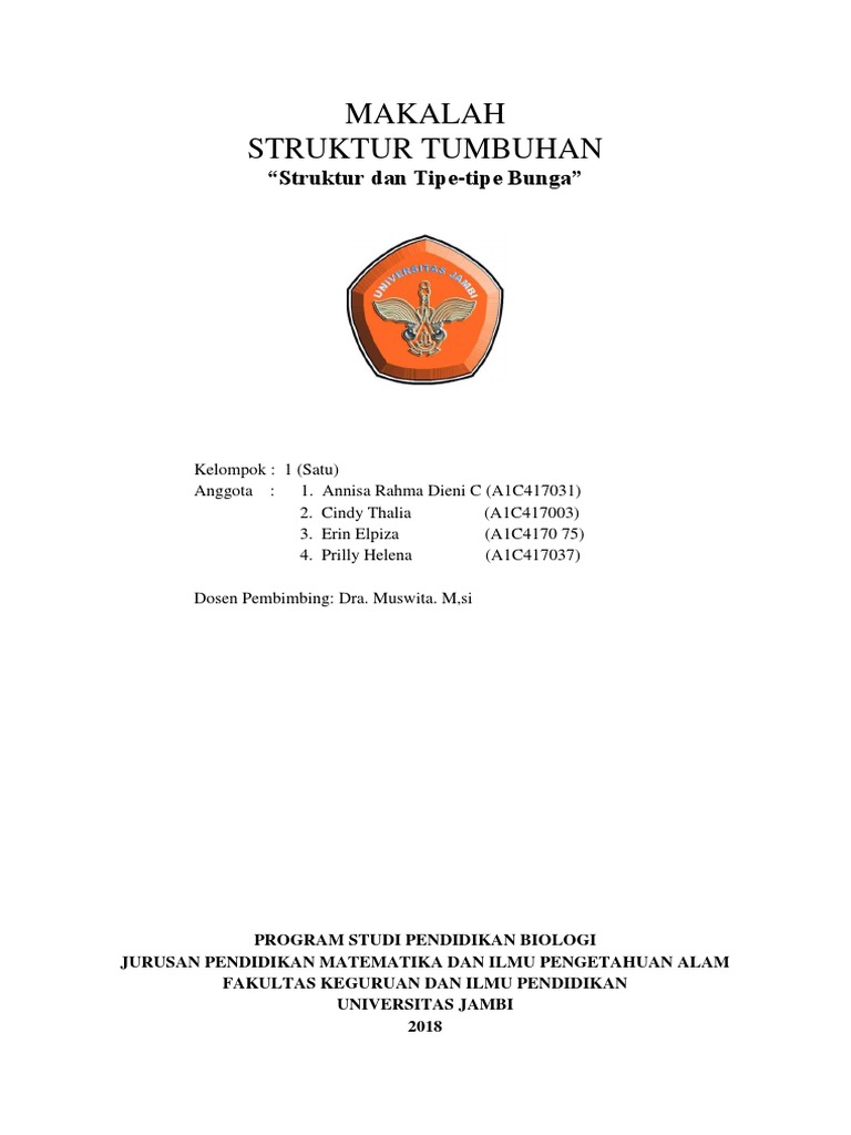 Kelompok 1 Struktur Dan Tipe-Tipe Bunga | PDF