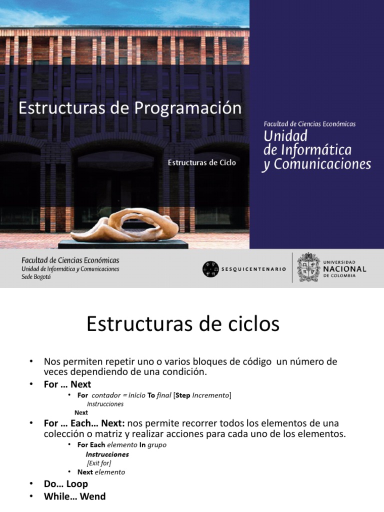 Estructuras de Programacion Ciclos | PDF | Métodos y materiales de ...