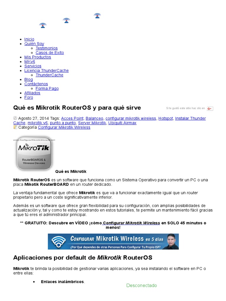 Qué Es Mikrotik RouterOS - ConfigurarMikrotikWireless | Descargar ...