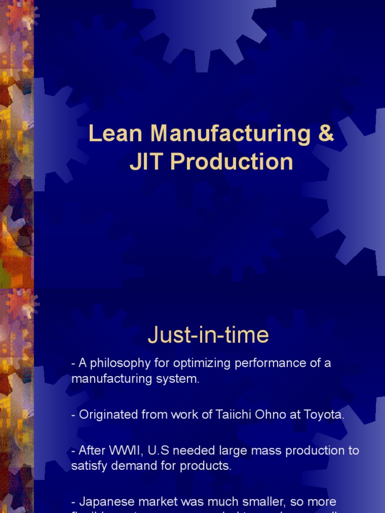Lean Manufacturing and JIT Principles | PDF | Business Process | Lean ...