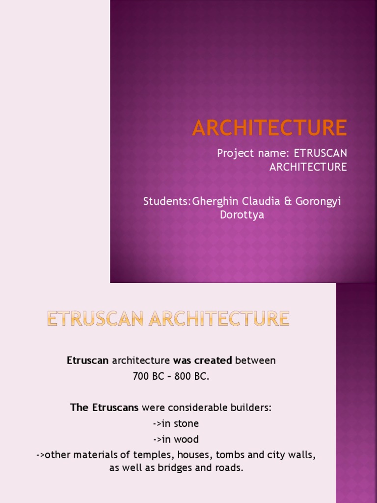 Etruscan Architecture | PDF | Etruscan Civilization | Art Media