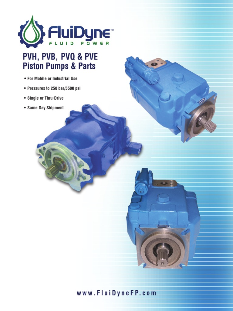 PVH, PVB, PVQ, Pve Piston Pumps | PDF | Pump | Machines