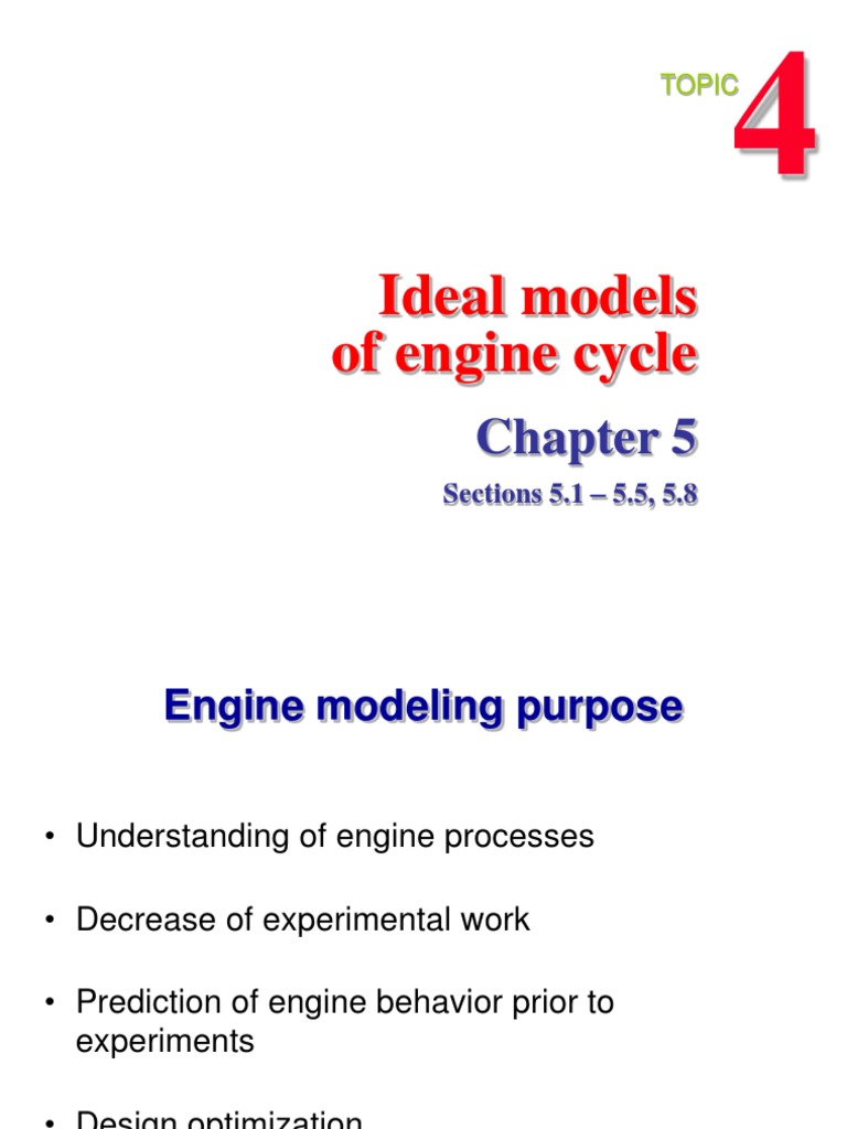 4 Ideal Models of Engine Cycles | PDF | Gases | Engines