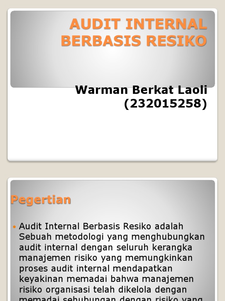 Audit Internal Berbasis Risiko: Panduan Lengkap | PDF | Bisnis
