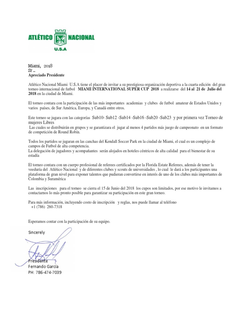 Carta Firmada Embajada | PDF