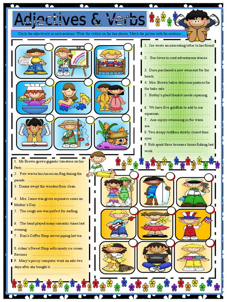 Islcollective Adjectives and Verbs 127214dc83fec7d2461 26535929 | PDF