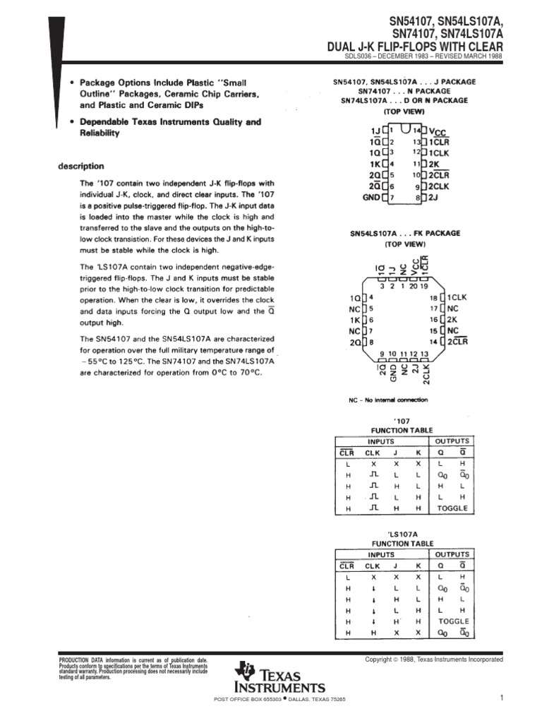 74ls107 PDF | PDF | Patent | Copyright